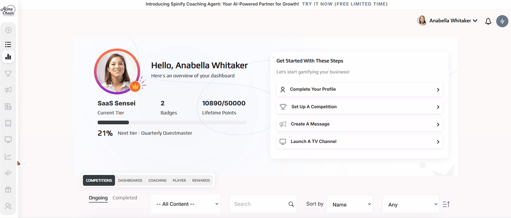 How To Set Up A Spinify AI Coaching Agent Session