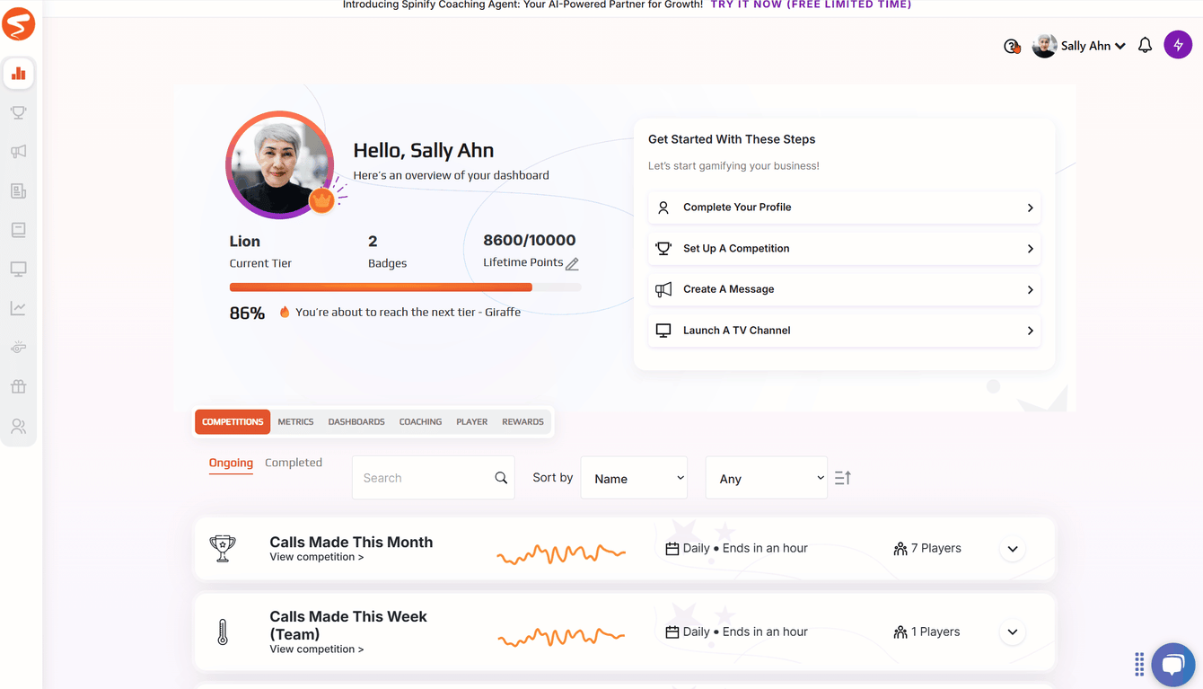 Using Spinify's Gamification Hub